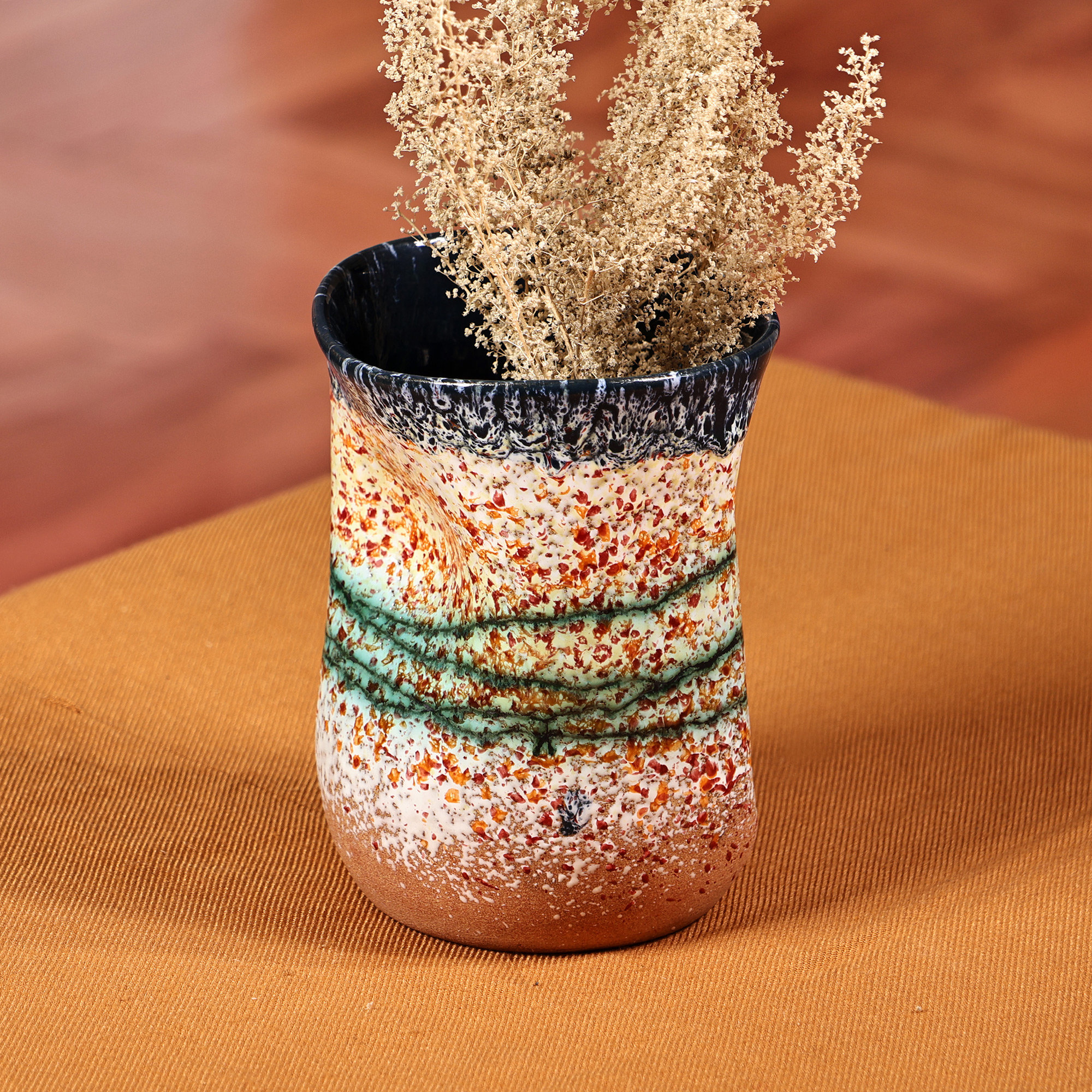 Ivy Bronx Handmade Intense Perception Ceramic Vase | Wayfair