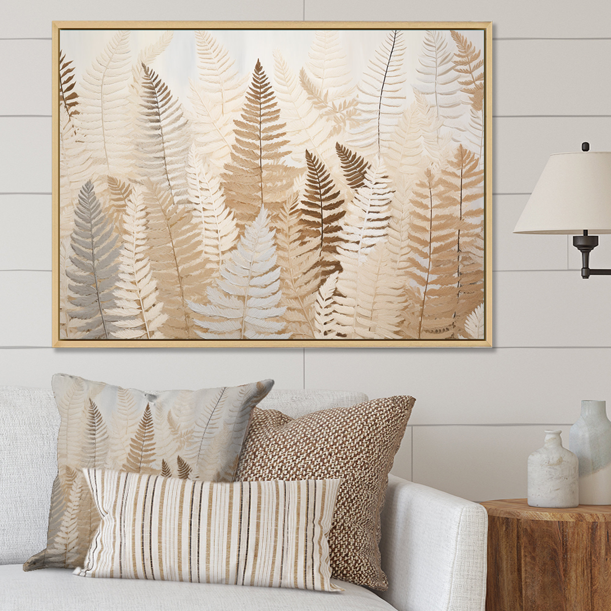 Winston Porter Golden Ferns Silent Symphony VII - Print on Canvas | Wayfair