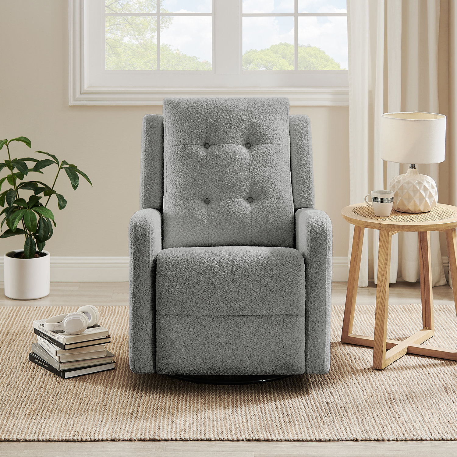 Ebern Designs Stralka Upholstered Swivel Recliner & Reviews | Wayfair