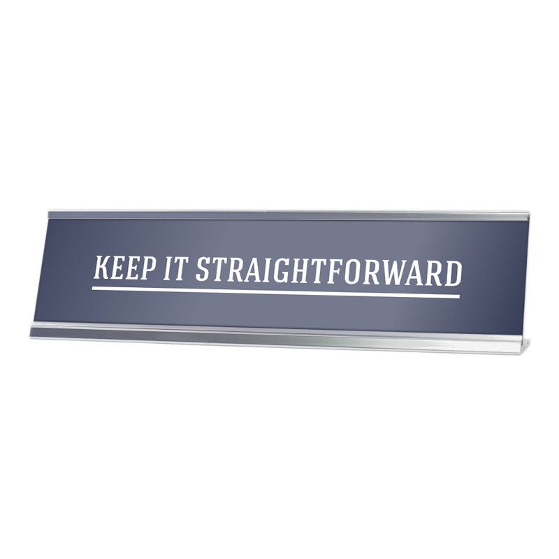 Signs ByLITA Straightforward Desk Sign | Wayfair