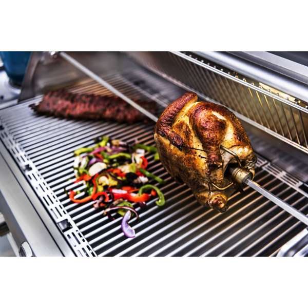 SABER 4-Burner Rotisserie Spit Rod, Stainless Steel - Fits Saber 4 ...
