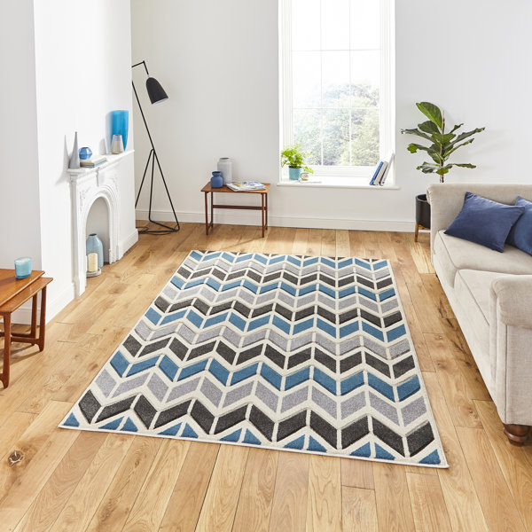 Ebern Designs Matrix area rug Machine Woven Rectangle Grey | Wayfair.co.uk