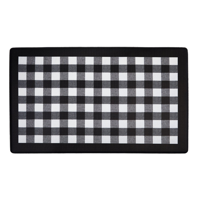 Gracie Oaks Putterman Buffalo Check Anti-Fatigue Mat | Wayfair