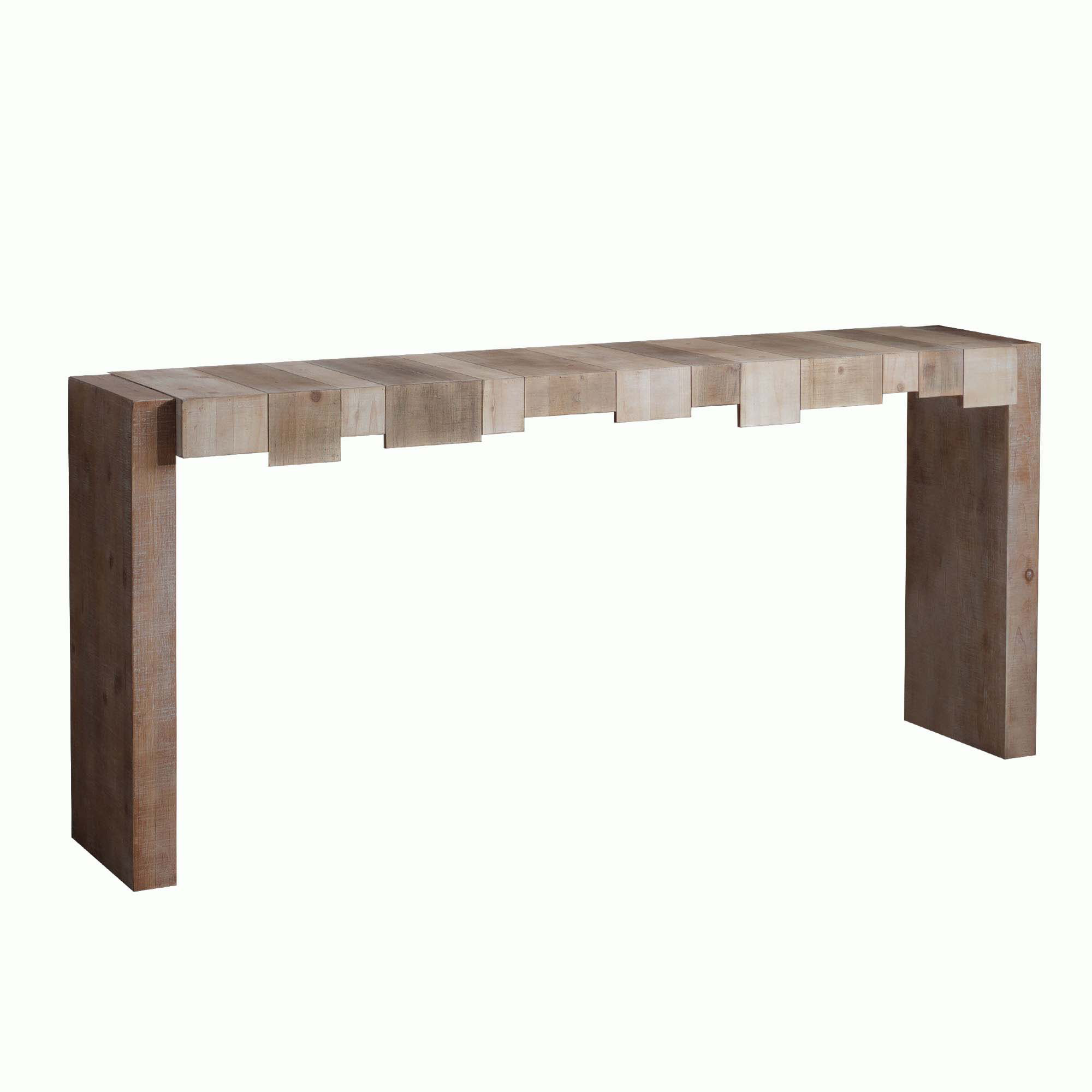 Latitude Run® Wood Console Table with Step-Block | Wayfair