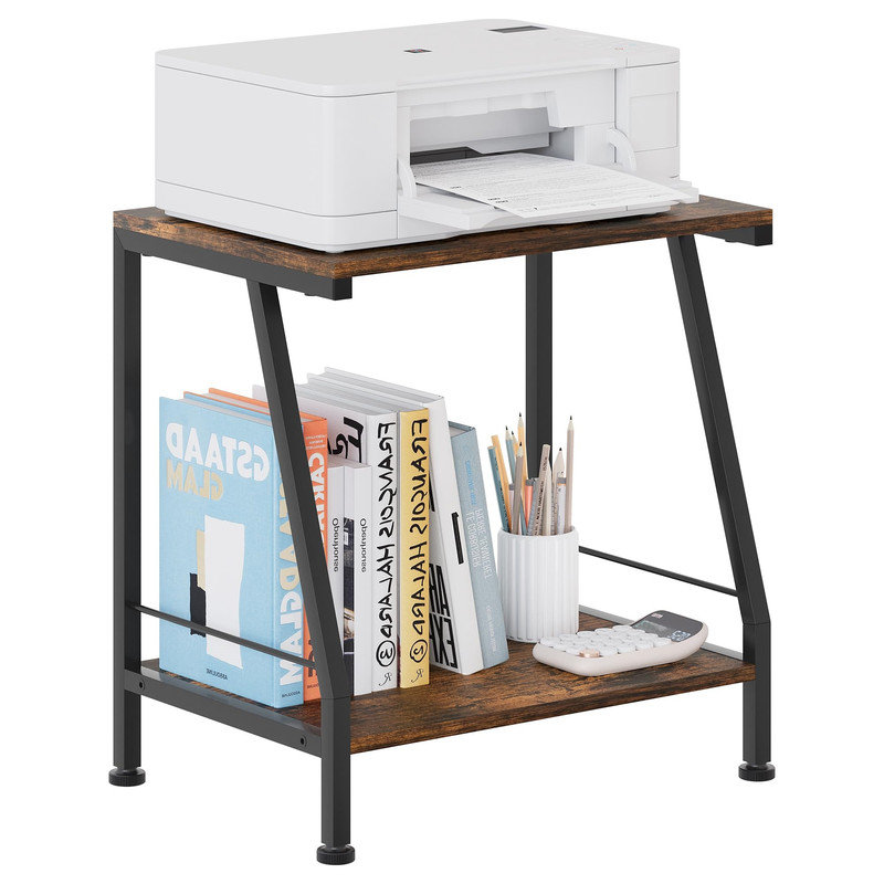 Svige 2 Tier Printer Stand with Storage Multi-Purpose Printer Table ...