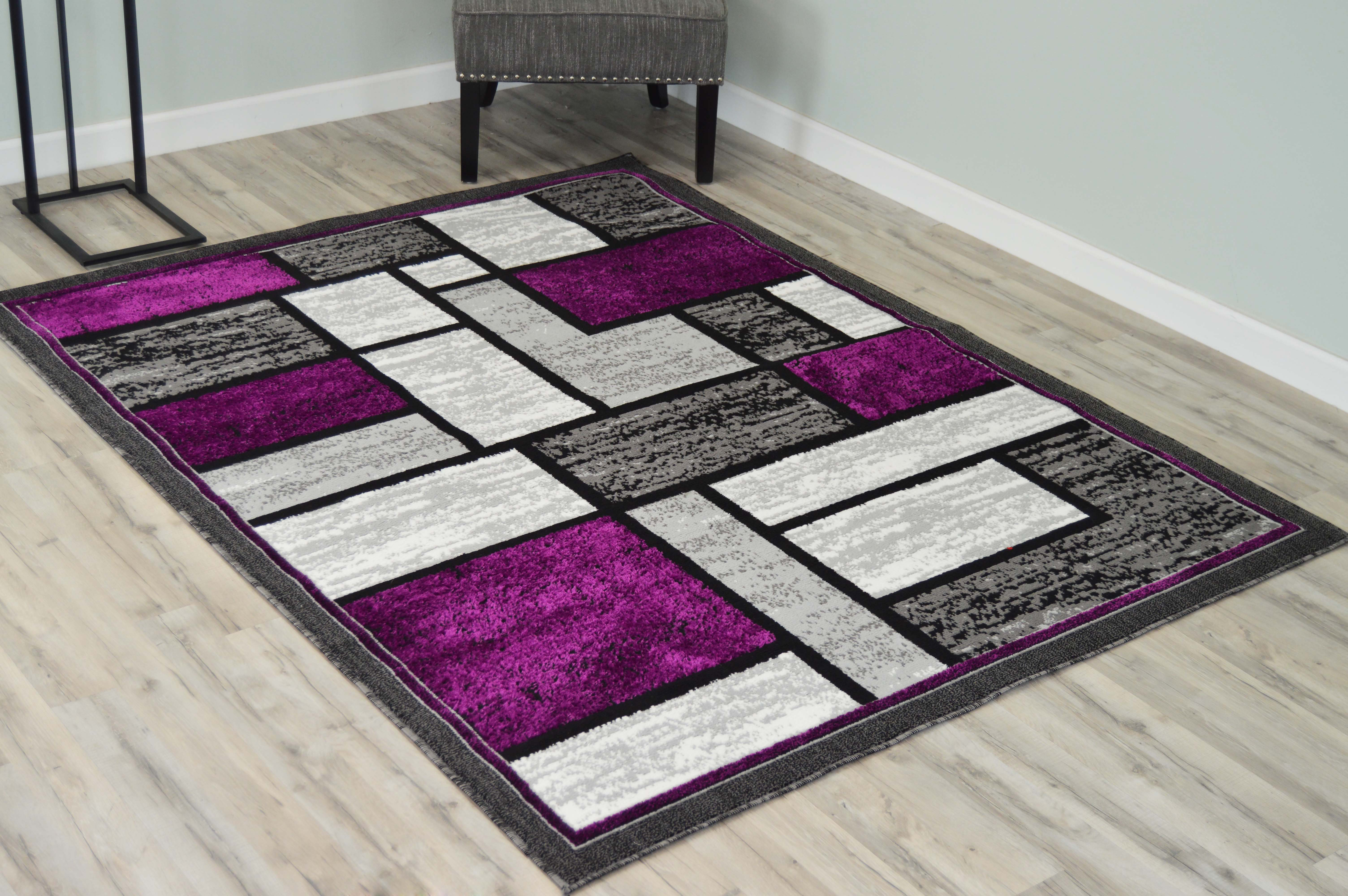 Latitude Run® Anarae Geometric Purple Area Rug & Reviews | Wayfair