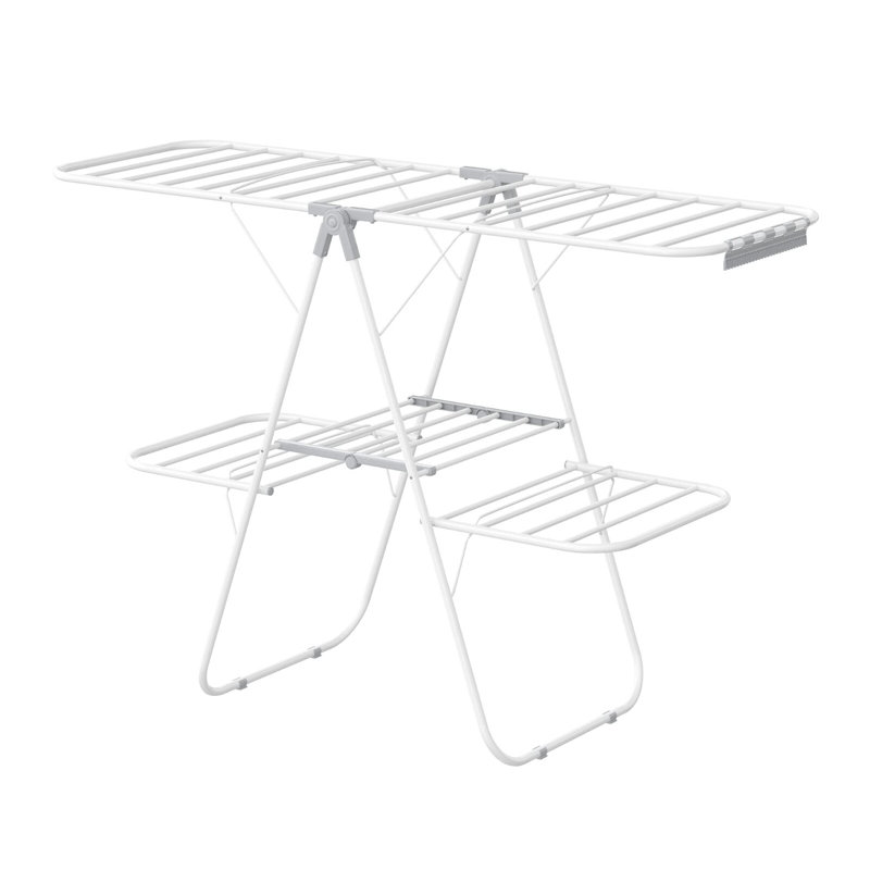 OLHAV Foldable Gullwing Drying Rack with Height-Adjustable Wings | Wayfair
