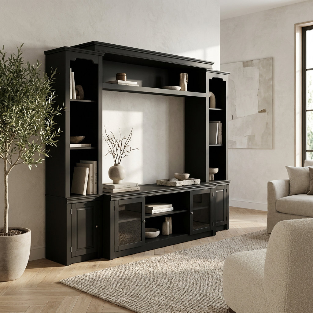Red Barrel Studio® Modern All-in-One Entertainment Center with ...
