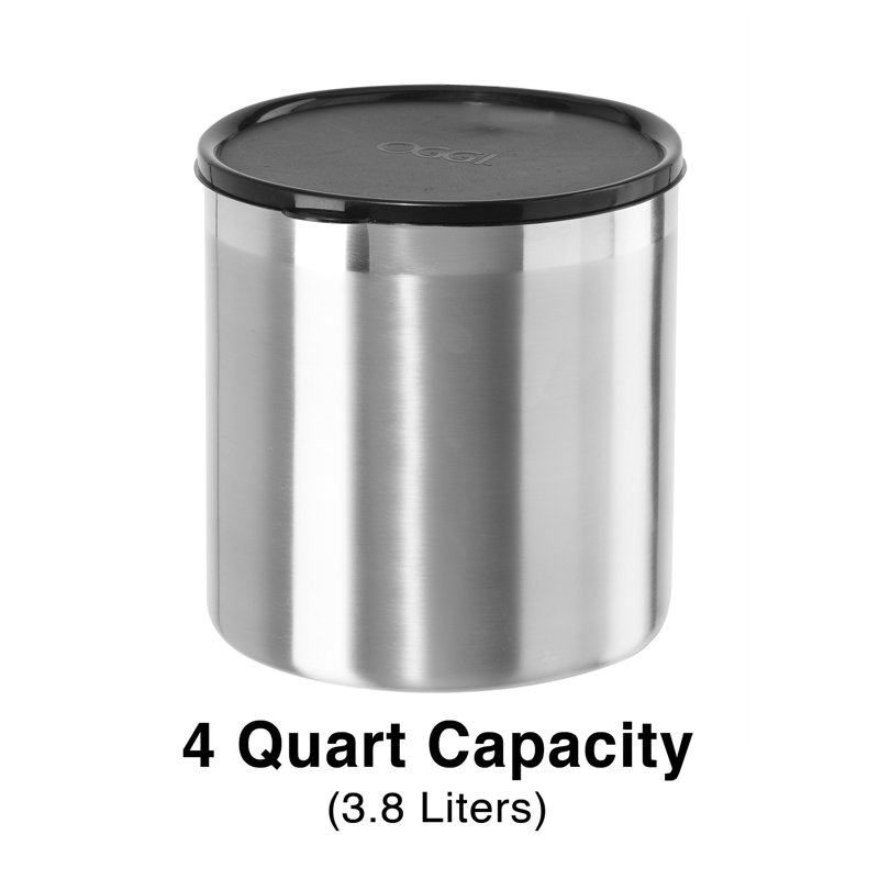Oggi Prep Stainless Steel Jumbo Grease Can W/ Strainer (3.8 Lt, 4 Qt ...