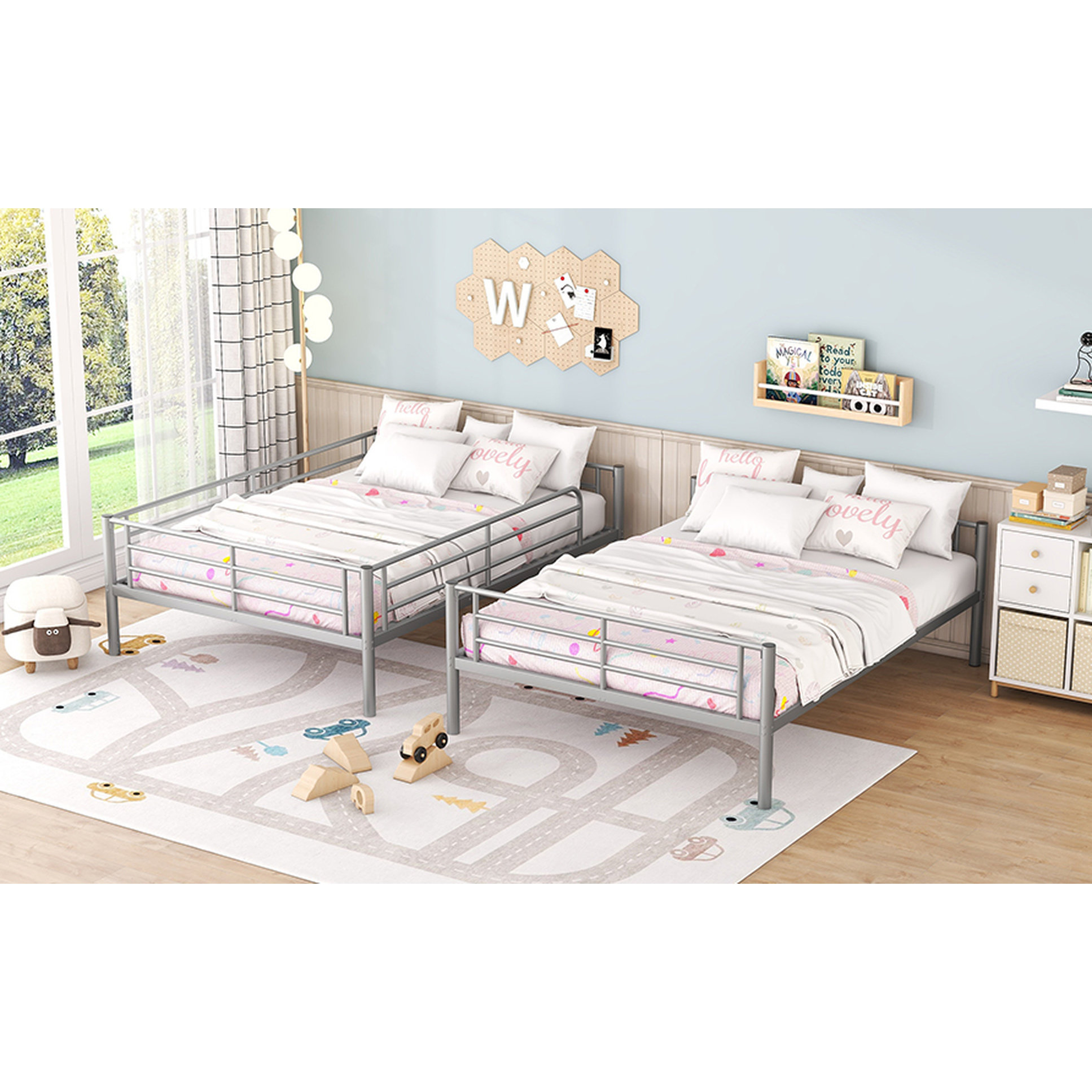 Isabelle & Max™ Full Over Metal Bunk Bed In Sliver - Enhances Bedroom ...