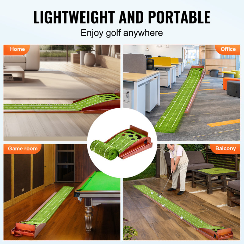 Stellweilan Tessberg 5 Hole Golf Putting Mat Indoor Golf Putting Green ...