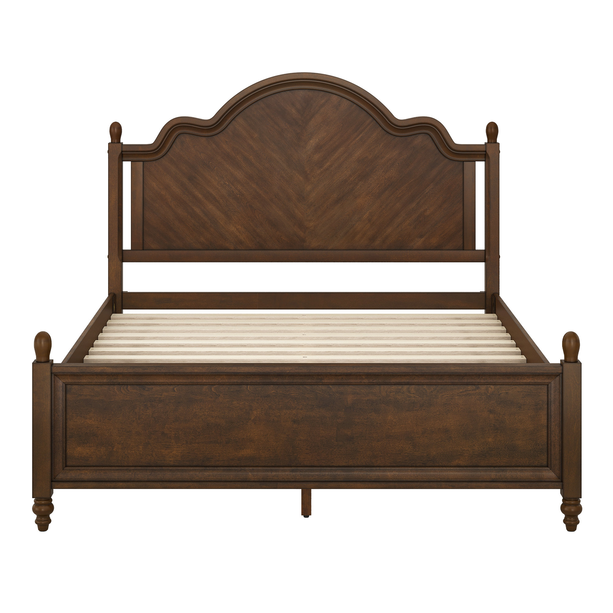 Darby Home Co Orwell Mid-Century Modern Wood Bed With Curved ...