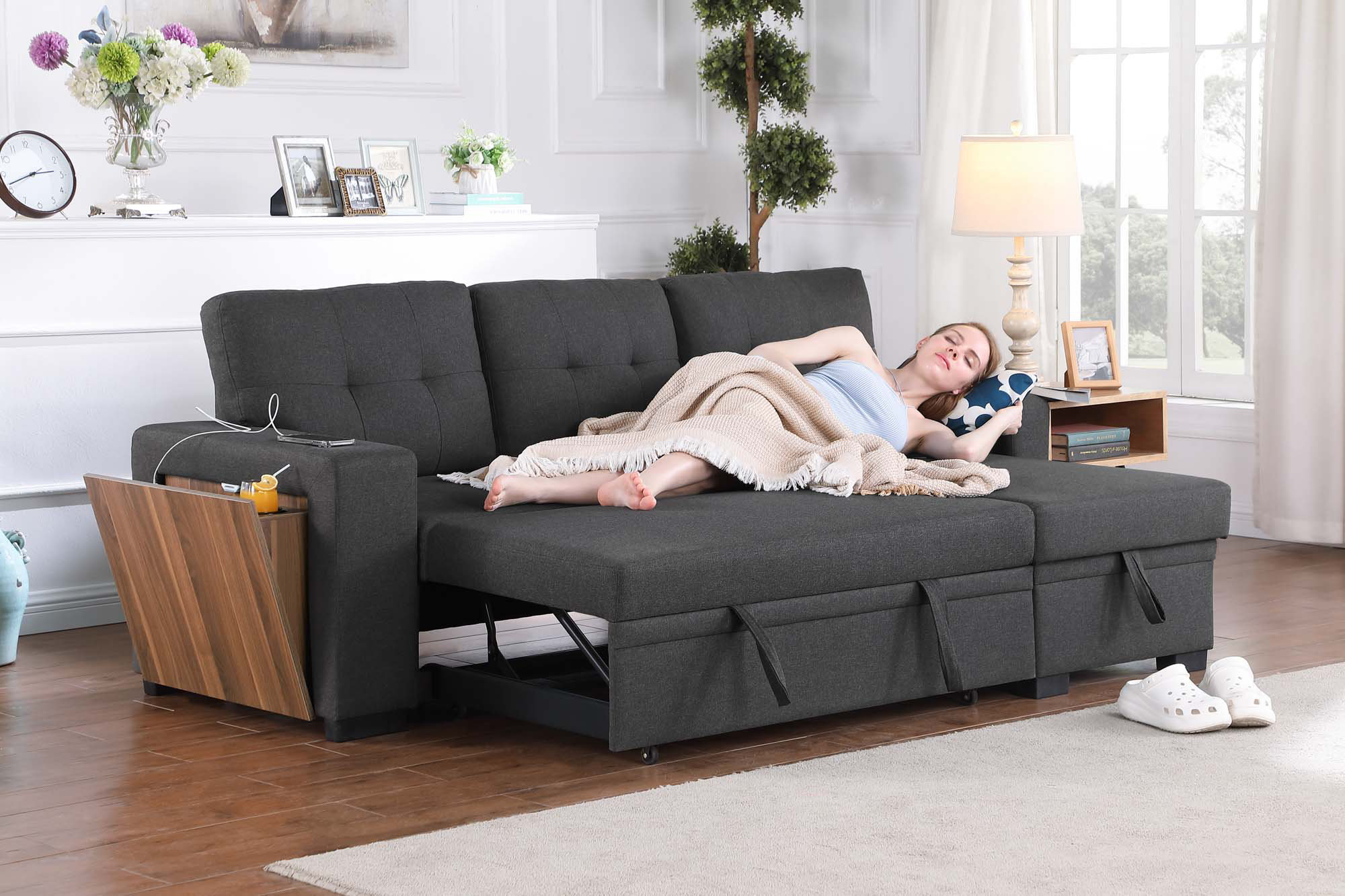 Ebern Designs 2 - Piece Upholstered Sectional Sofa - Wayfair Canada