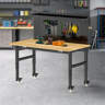 WFX Utility™ 60" Heavy Duty Adjustable Workbench With Large Pegboard ...
