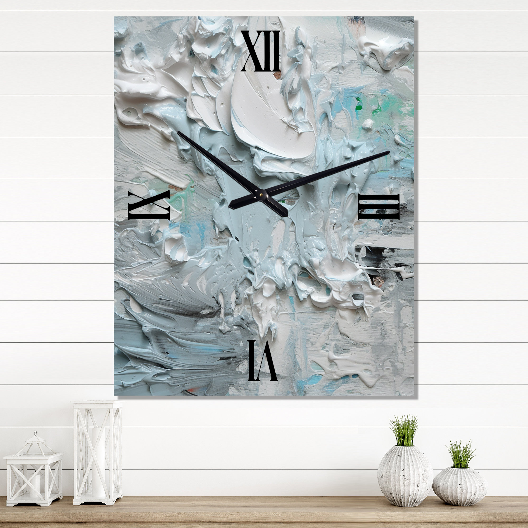 East Urban Home Anest - Abstract Painting Wall Clock | Wayfair