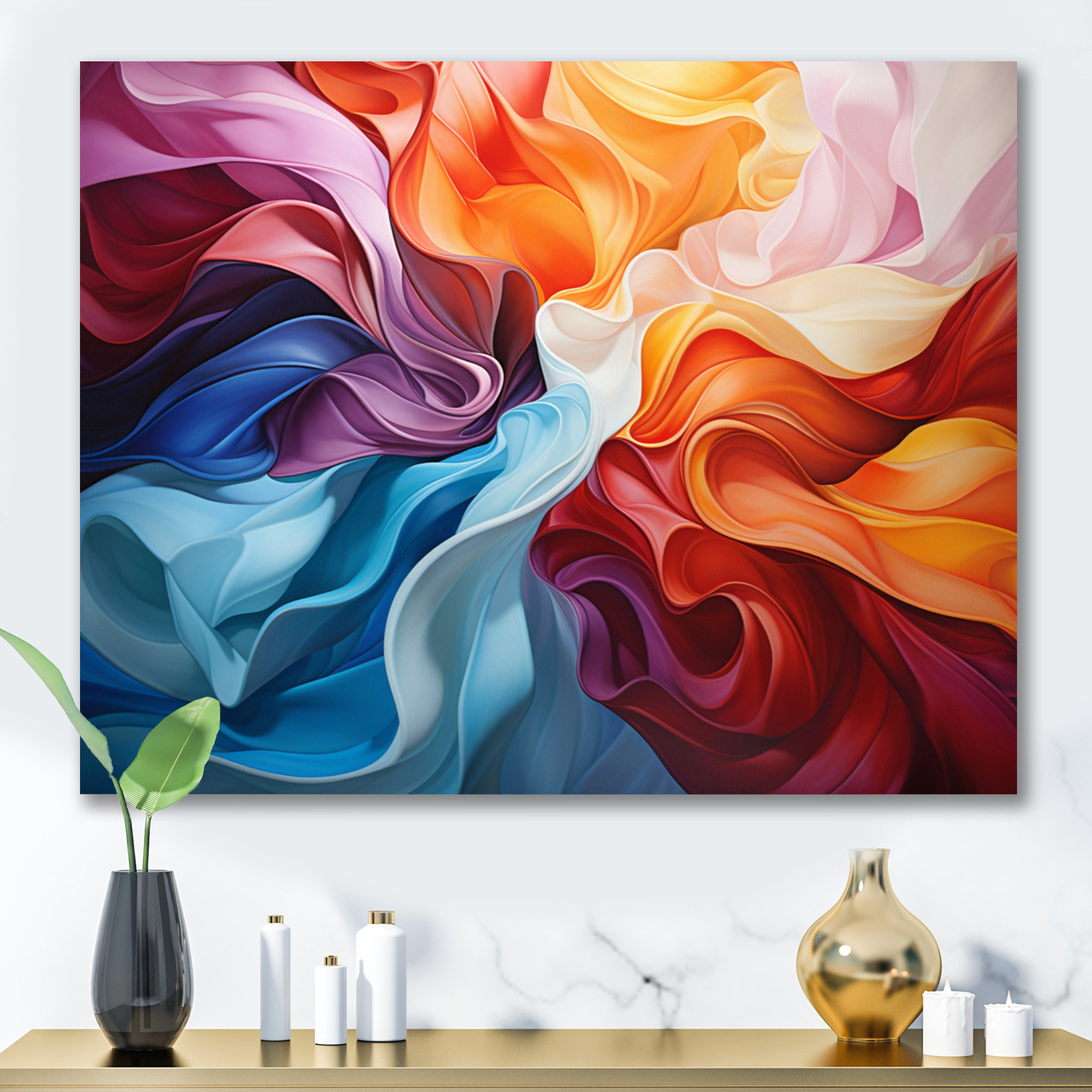 Ivy Bronx Opt Art Dynamic Chromatics - Modern Wall Art Living Room ...