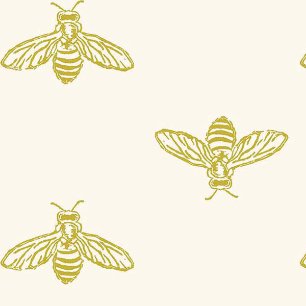 Graham & Brown Joules Block Print Bee 33' L x 21" W Wallpaper Double ...