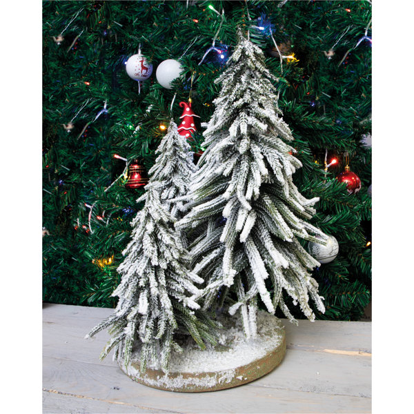 The Seasonal Aisle Essonnes Mini Christmas Tree Display on Plinth ...