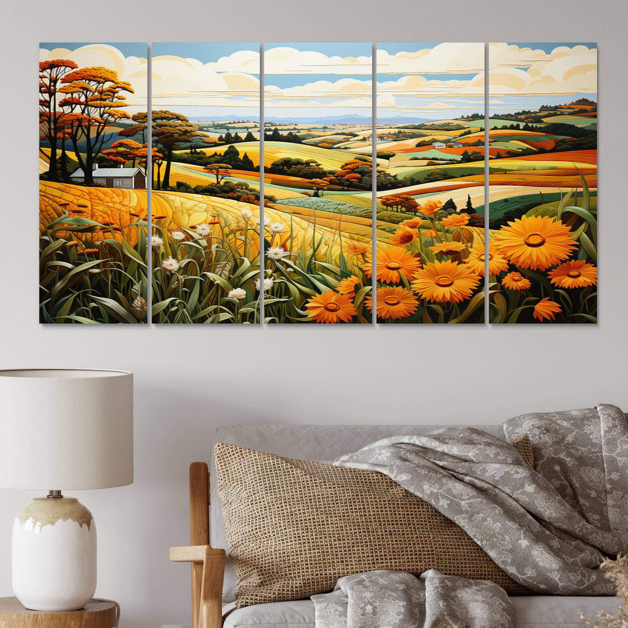 August Grove® Farm Harvest Symphony Pastoral III - Farm Metal Art Print ...