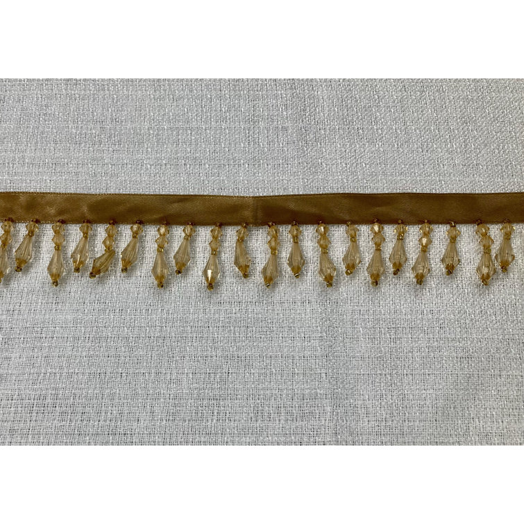 Rose Lace And Braid Lucite Crystal Beaded Fringe 1.5" Width Trim Sold ...