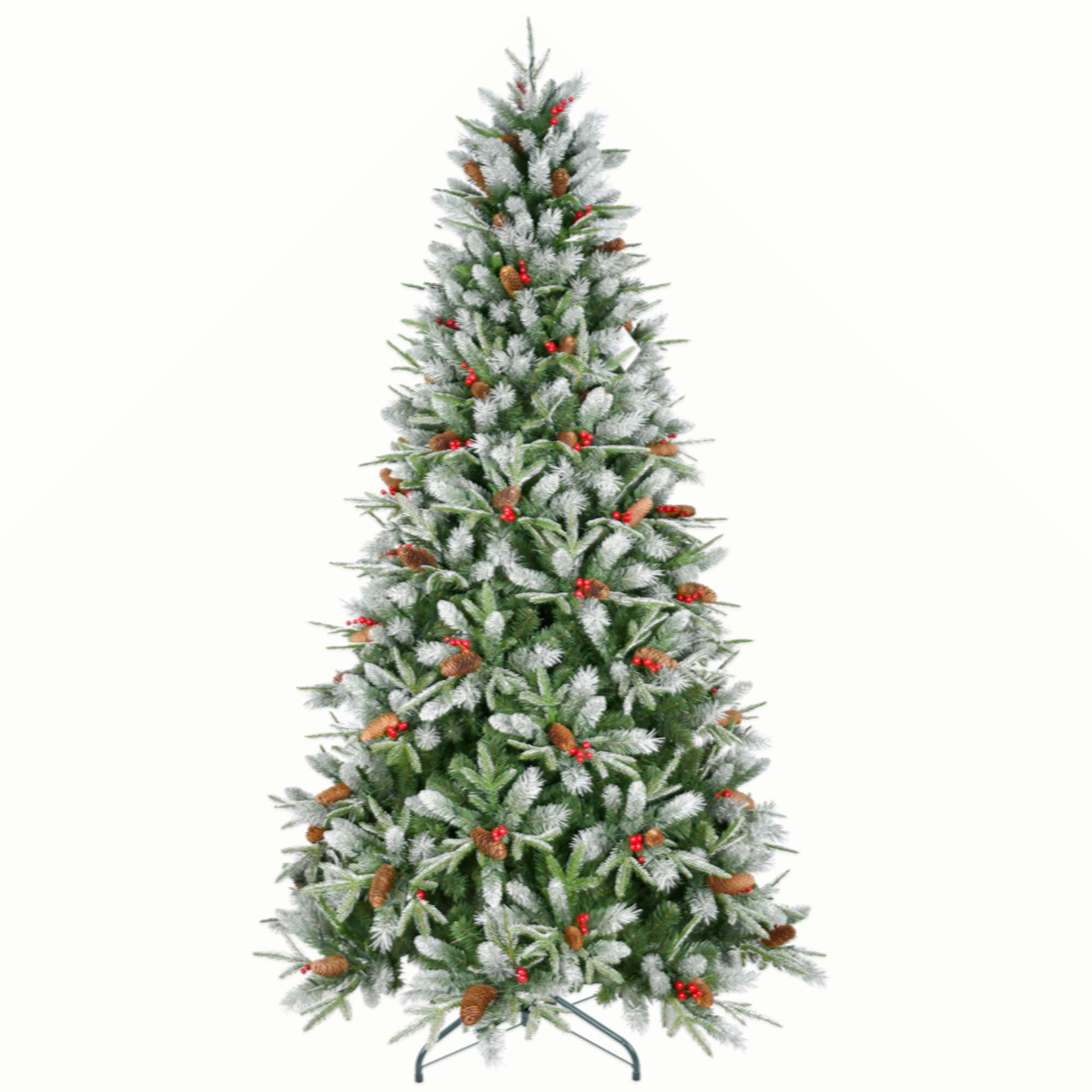 The Holiday Aisle® 7.5Ft PE/PVC Spray White Christmas Tree | Wayfair