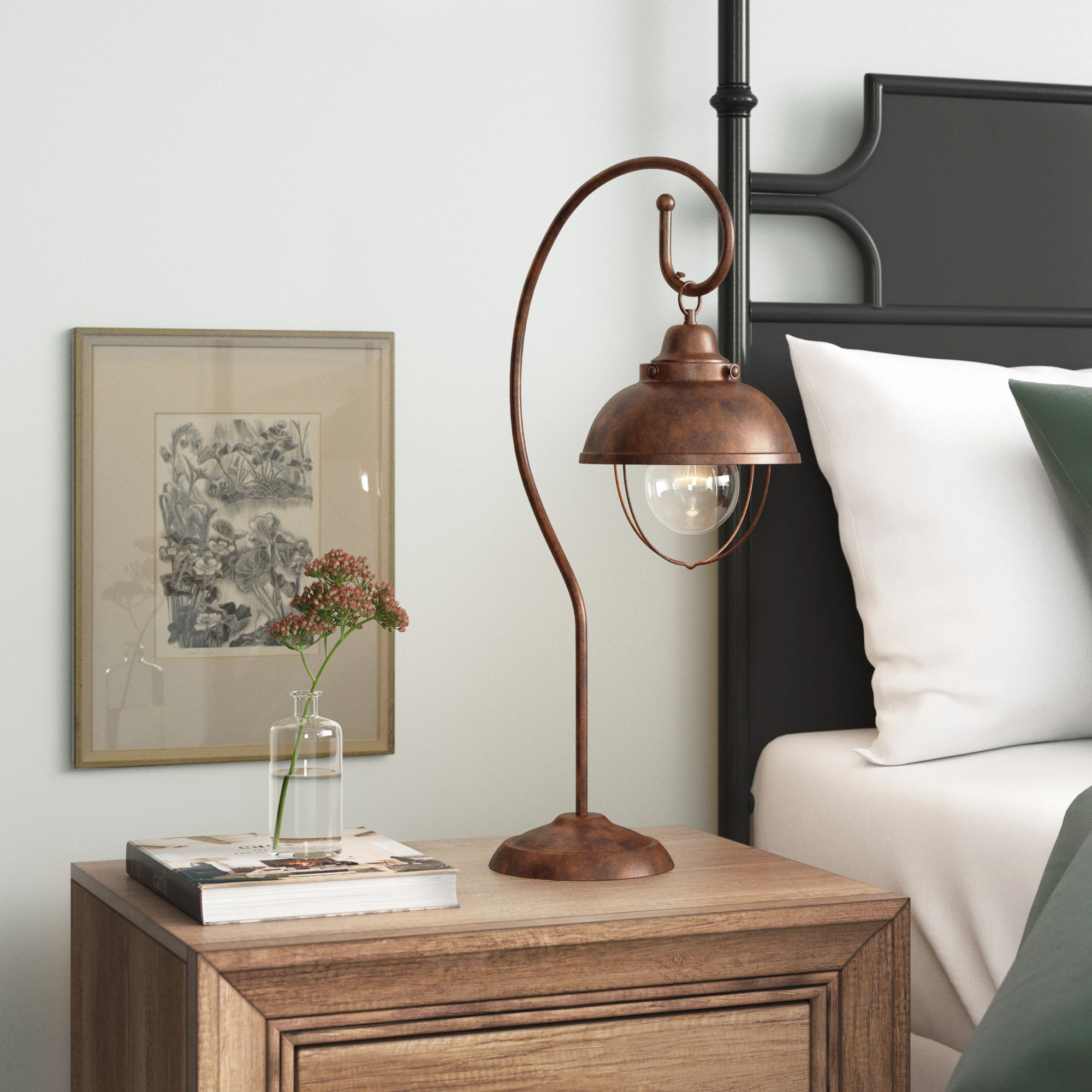 Sand & Stable™ Wellfleet 25" Copper Arched Table Lamp & Reviews | Wayfair
