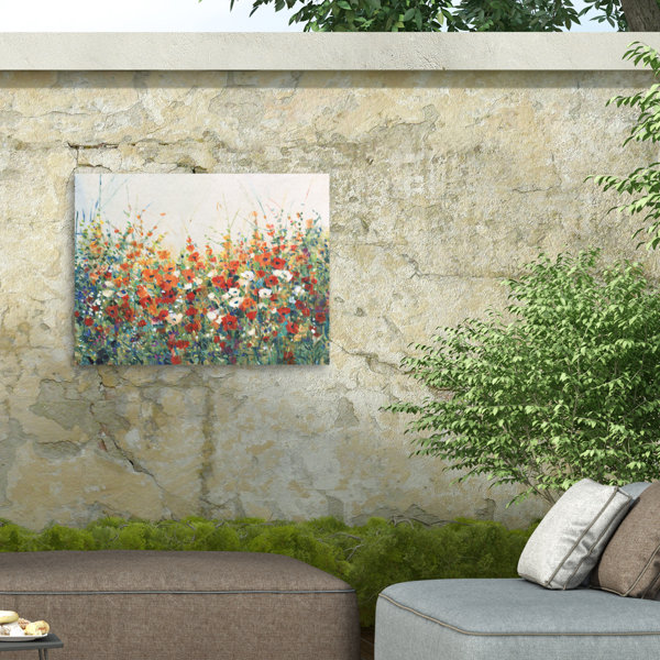 Lark Manor™ Areille Tim O'Toole 'Garden in Bloom I' Outdoor Canvas ...