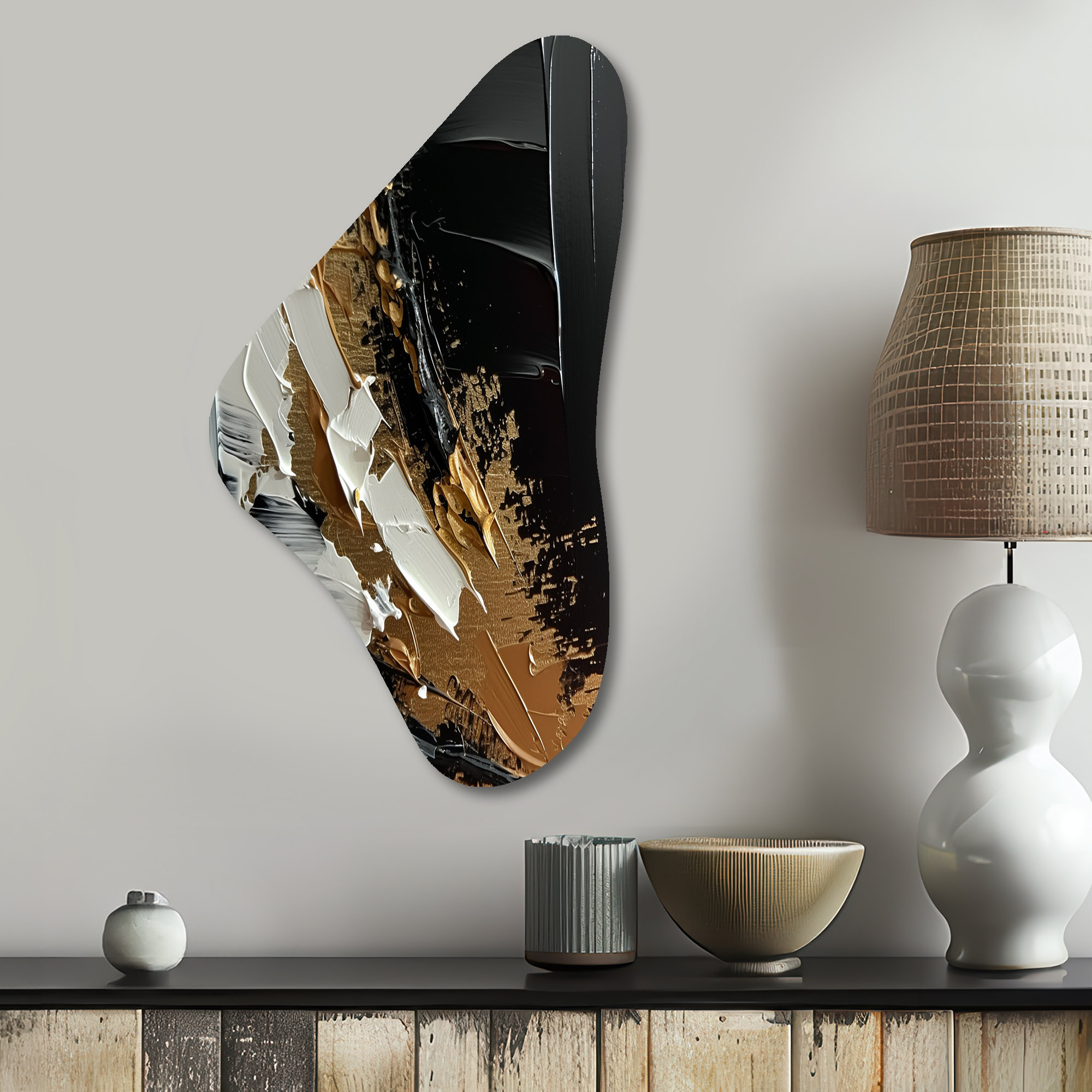 Design Art Imminent Bliss Bold Textured Gold And Black - Abstract ...