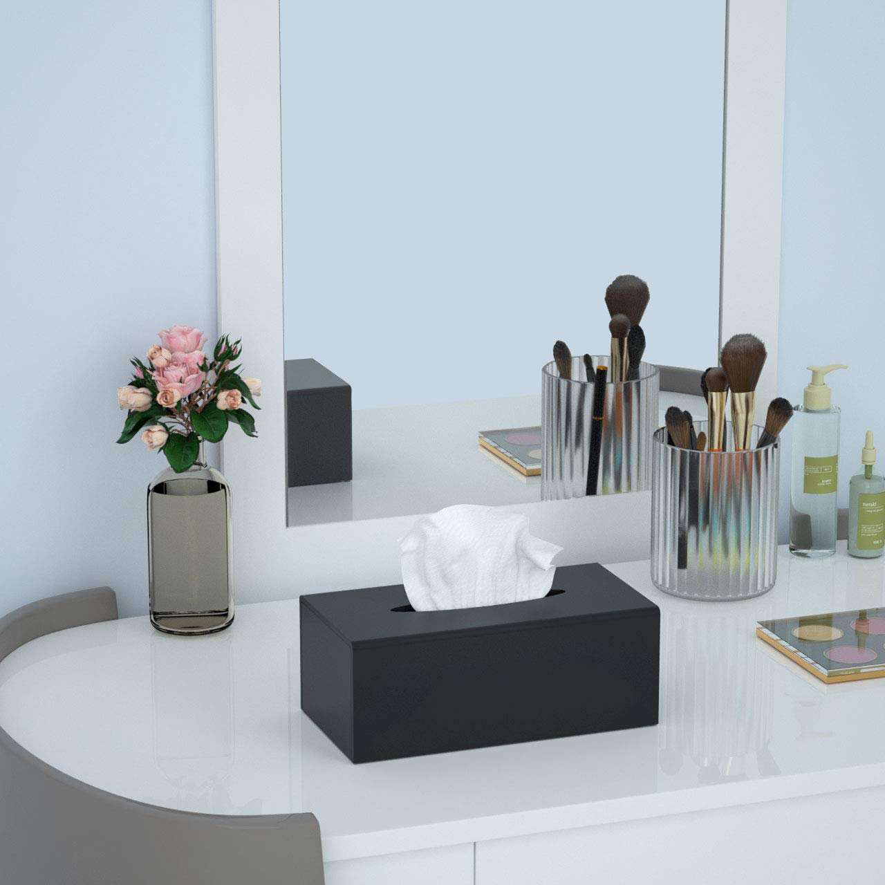 Latitude Run® Acrylic Tissue Box Cover,Rectangular Facial Tissue Holder ...