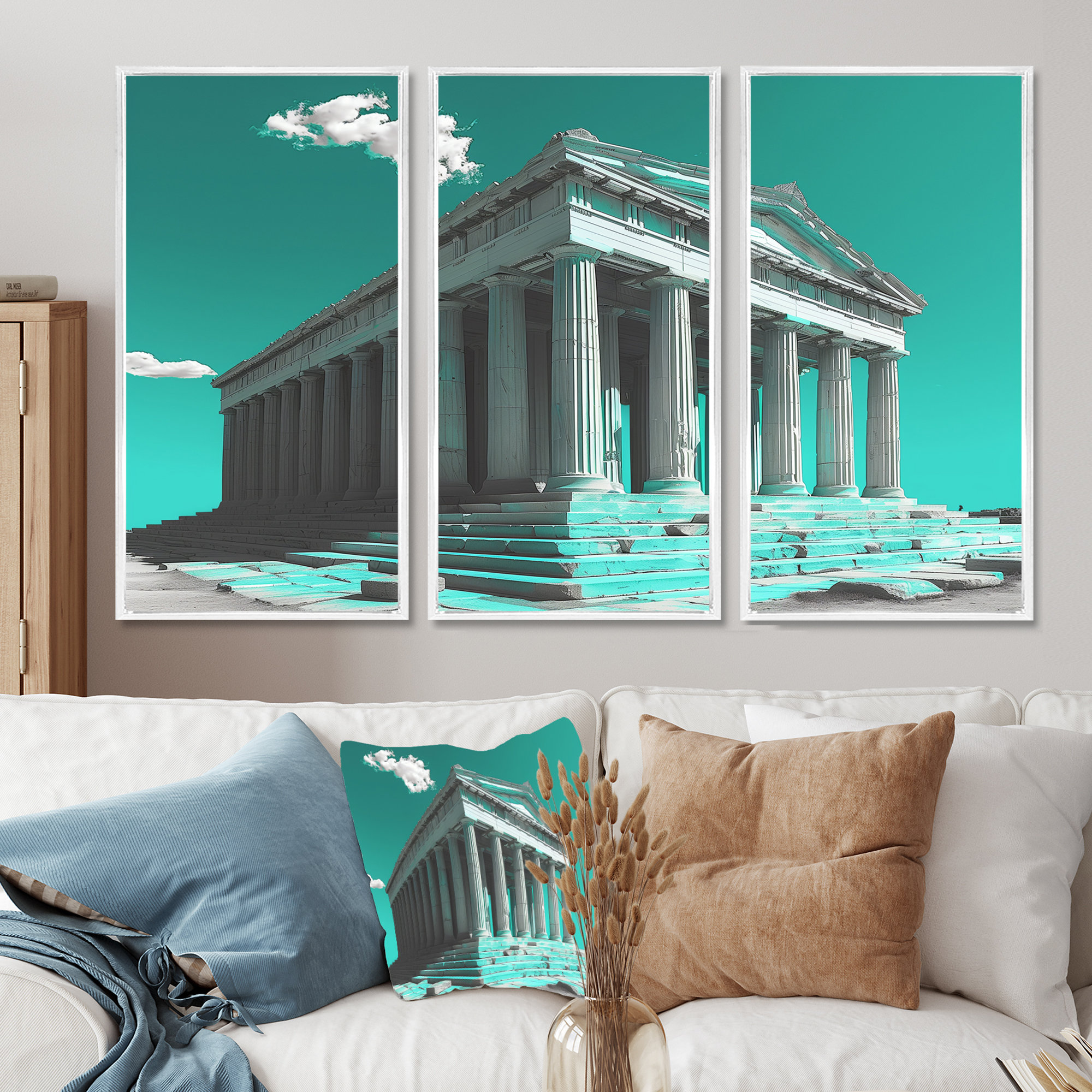 Red Barrel Studio® Green White Greek Historic Monument Photo II ...