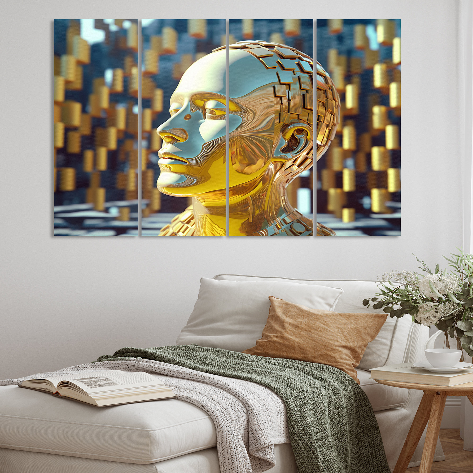 Wrought Studio™ Golden Consciousness Matrix of the Mind I - 4 Piece ...