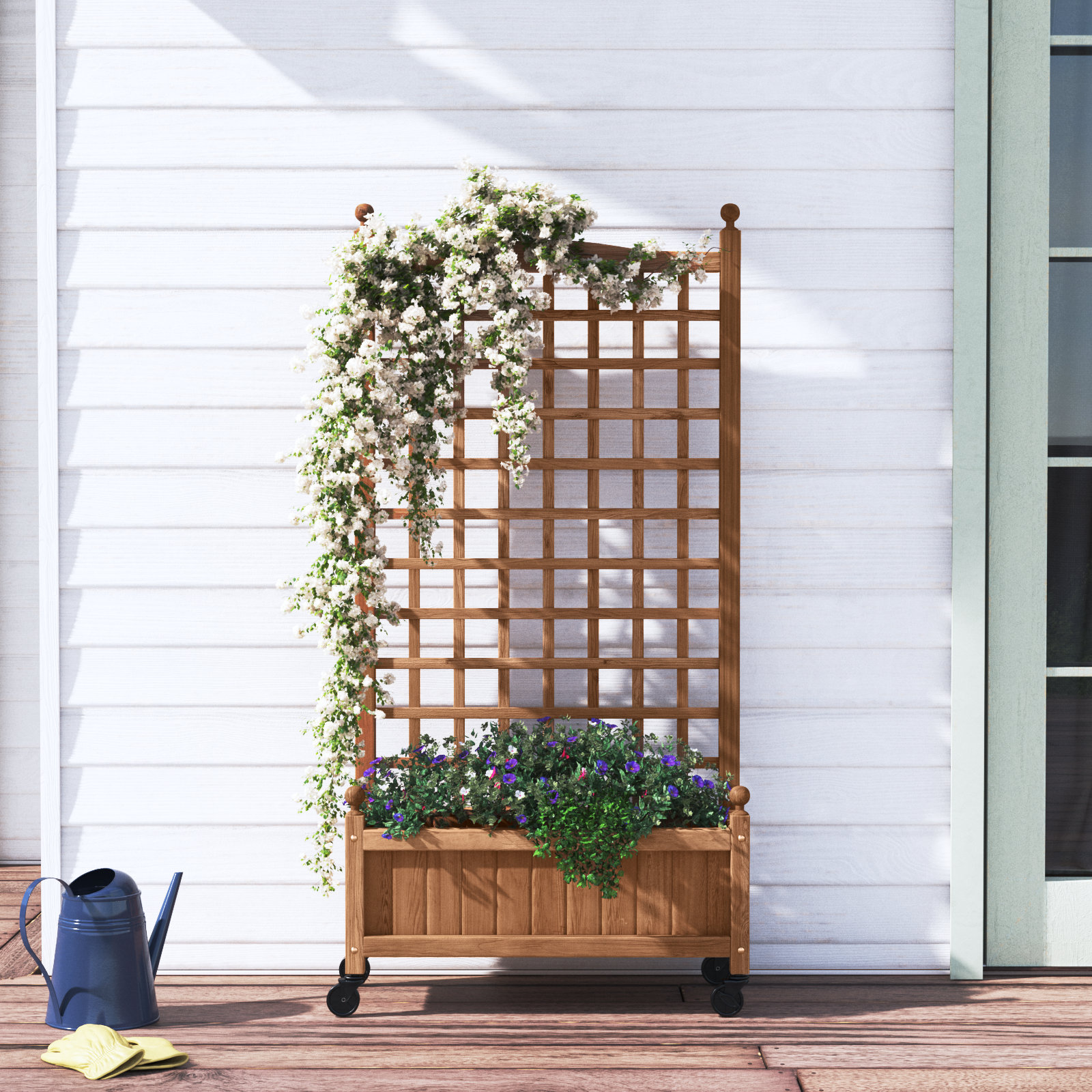 Lark Manor™ Allistir 50" H Wood Planter Box with Trellis & Reviews ...