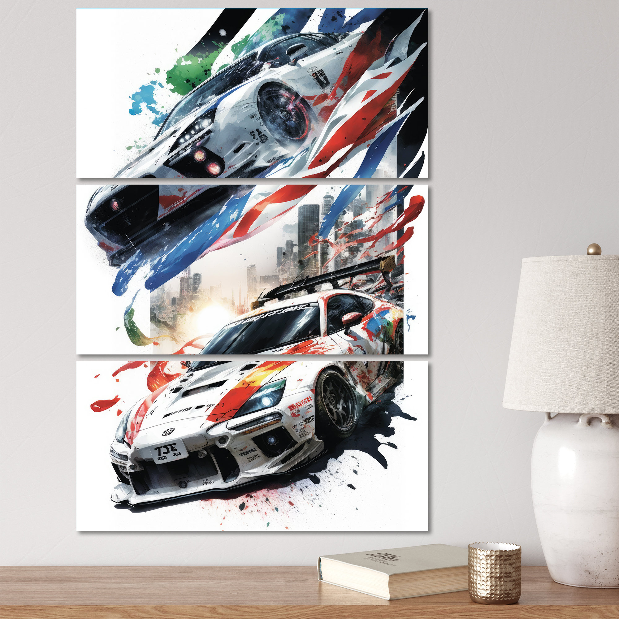 17 Stories Machmer Tokyo Japan Driving Car VII On Canvas 3 Pieces Print ...