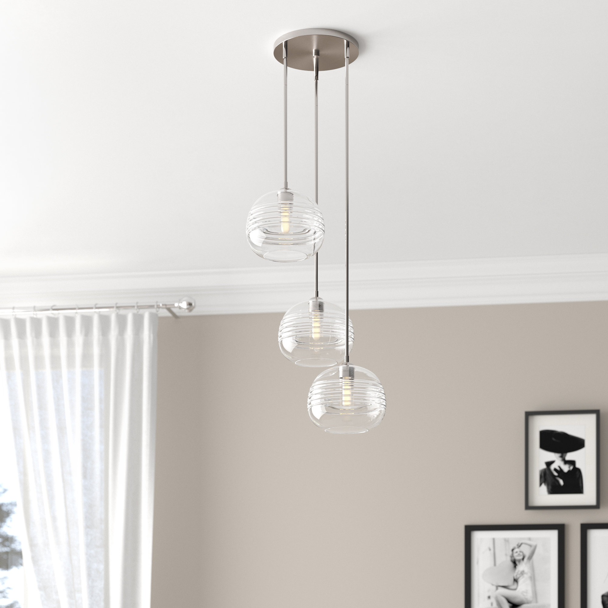 Willa Arlo™ Interiors Calvert 3 - Light Cluster Globe Pendant & Reviews ...