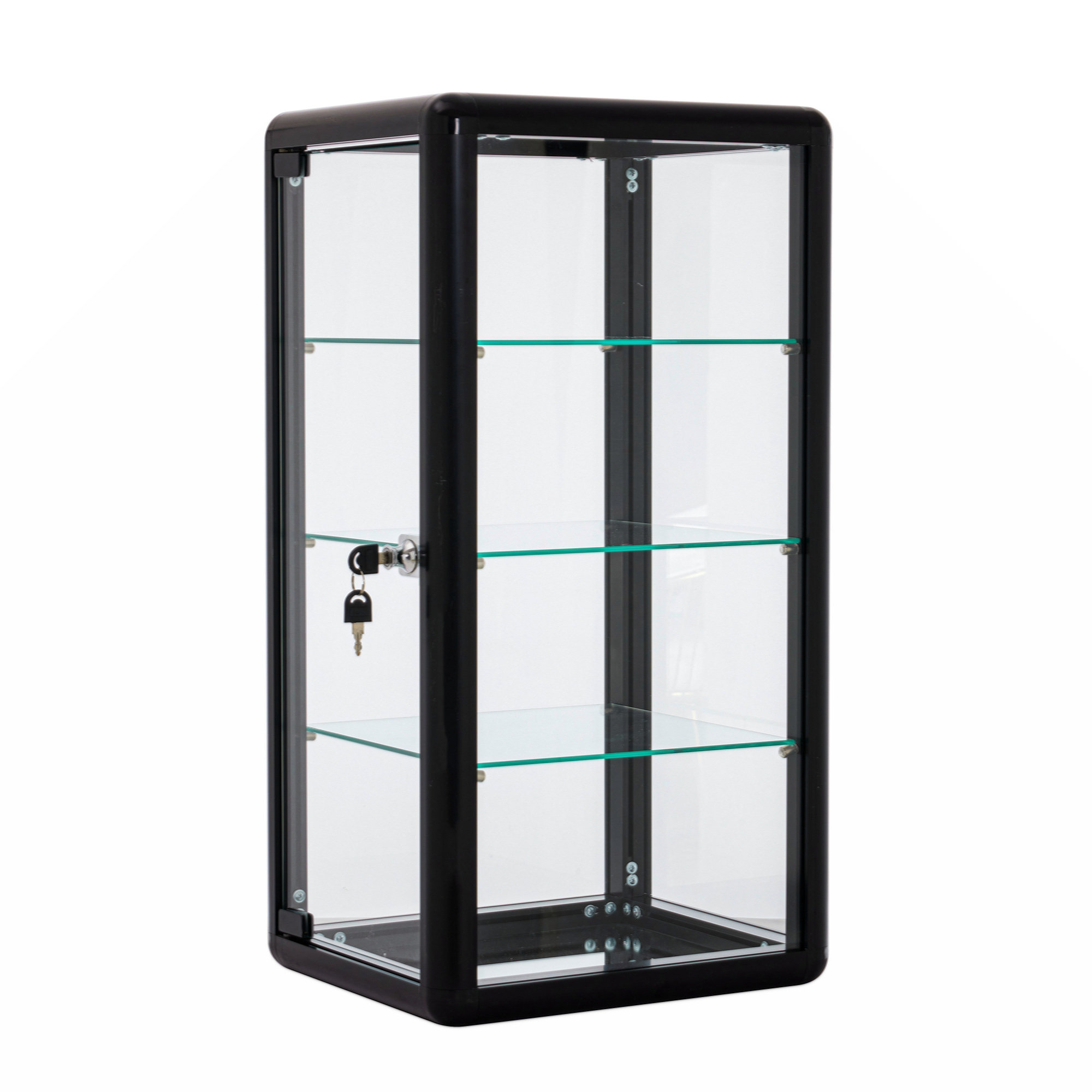 Latitude Run® Aminatou Tempered Glass Counter Top Display Showcase with ...