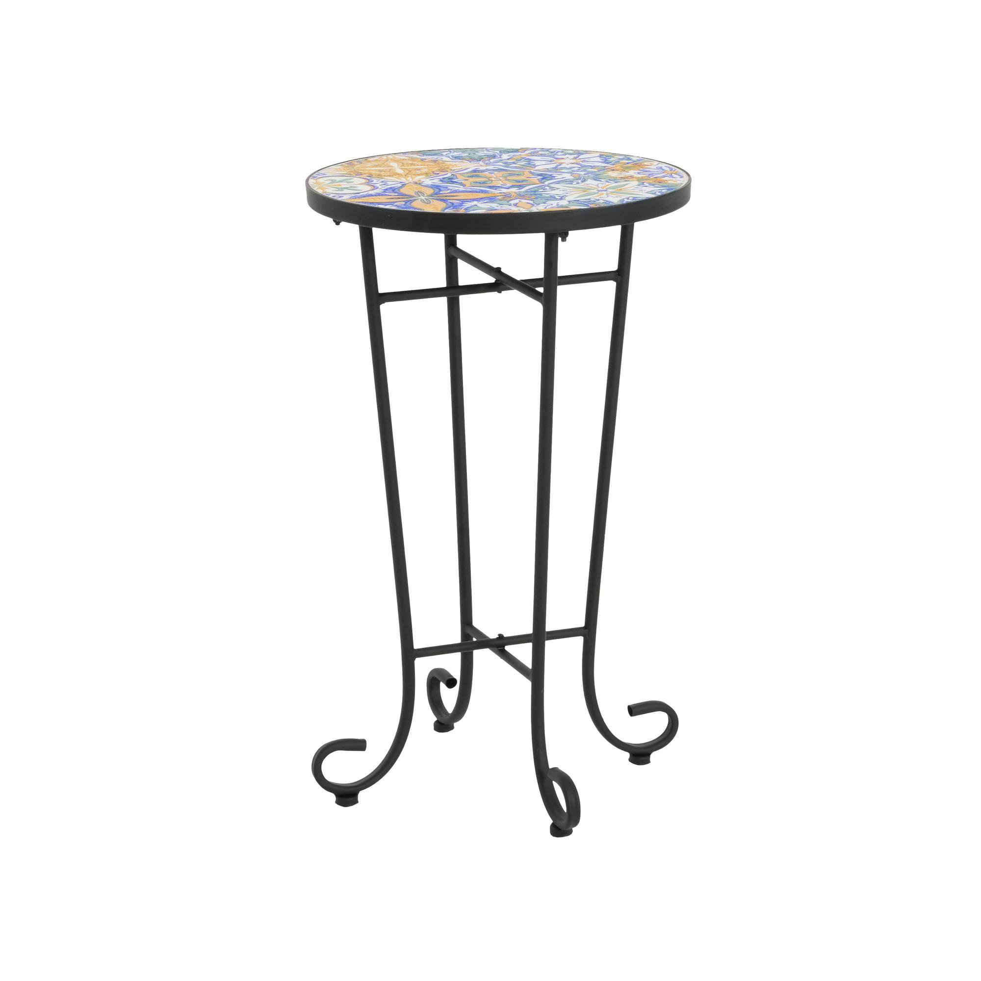 Wrought Studio™ Patio Side Table,Colorful+Black | Wayfair