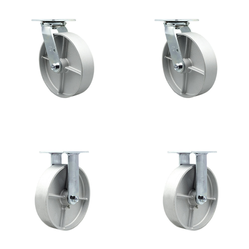 Service Caster 4 Piece Semi Steel Caster Set | Wayfair