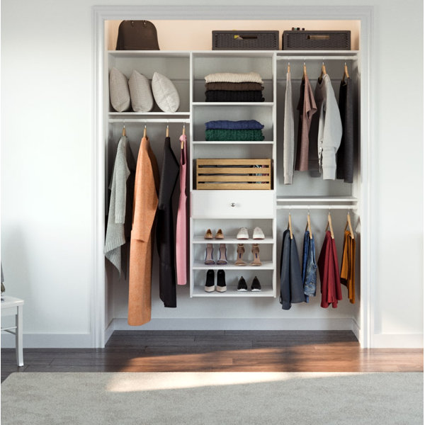 Dotted Line™ Grid 72" W Closet System & Reviews | Wayfair