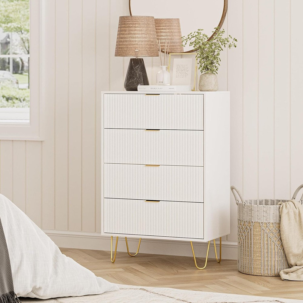 Mercer41 4 Drawer Dresser, Drawer Chest, Tall Storage Chest Cabinet ...