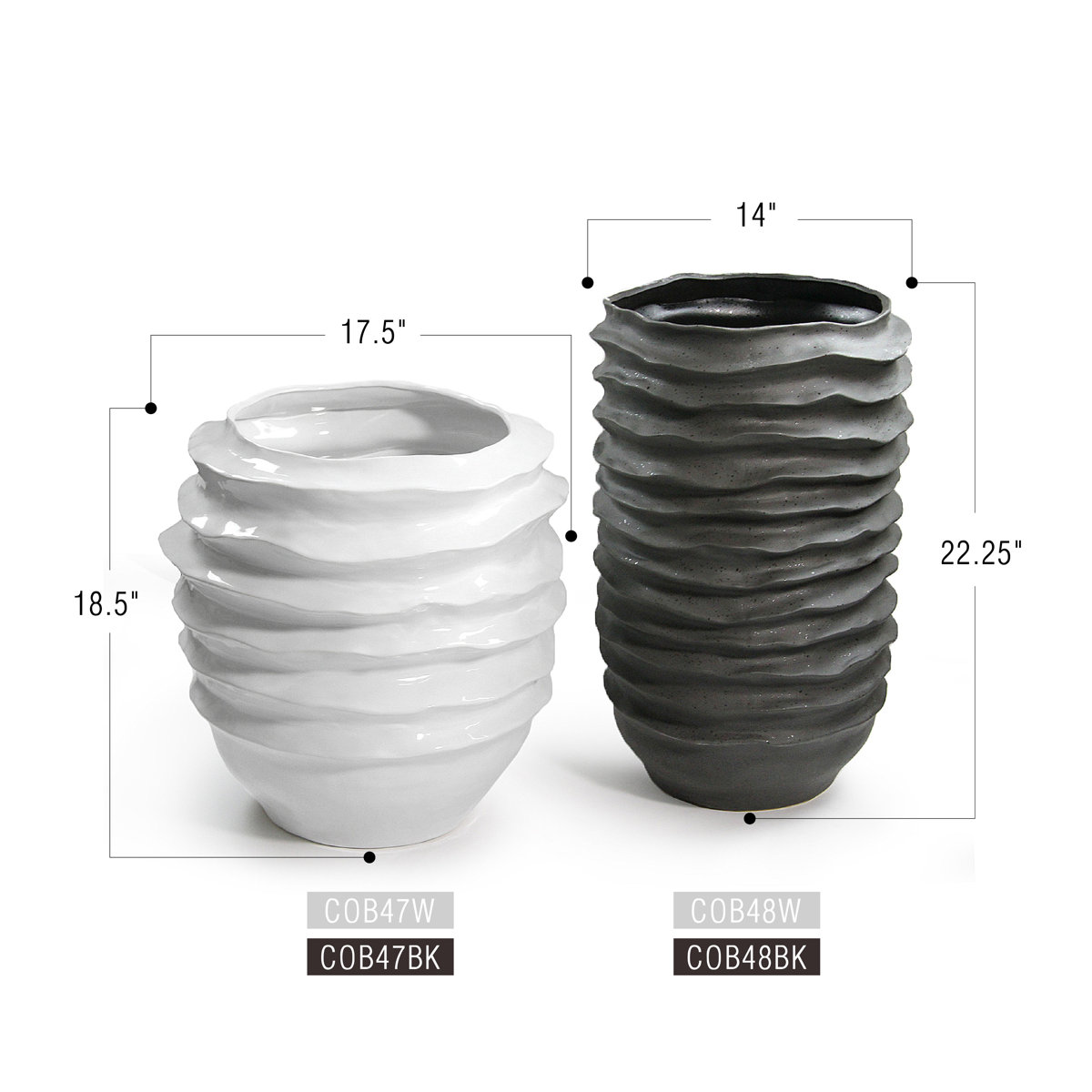 Latitude Run® Wavy Disk Ceramic Planter | Wayfair