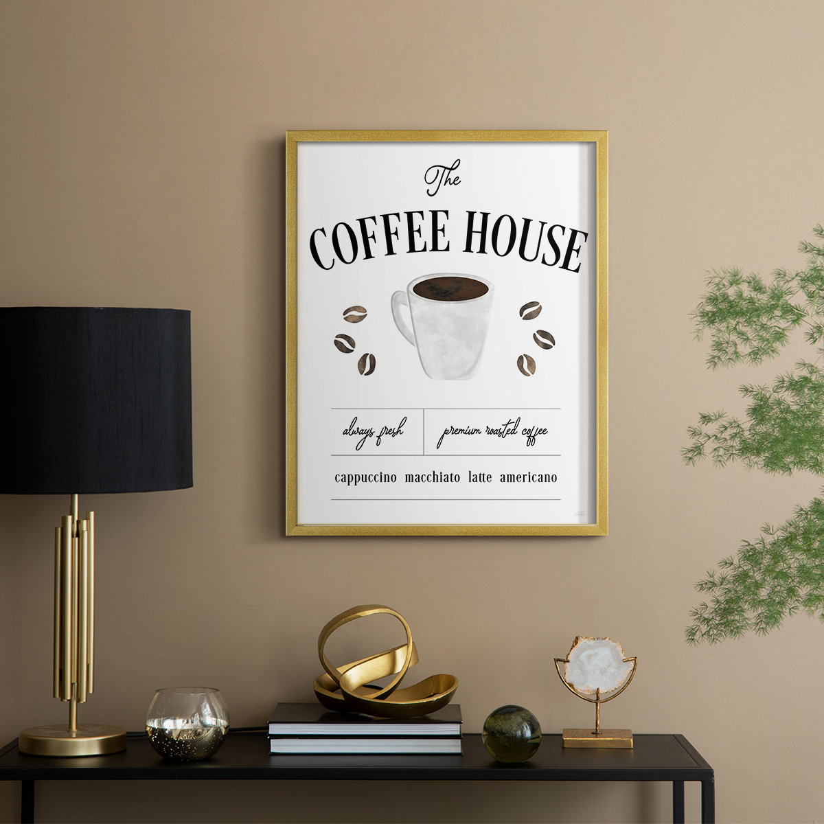 Trinx Always Fresh Coffee House Framed Print - Solid Wood | Wayfair