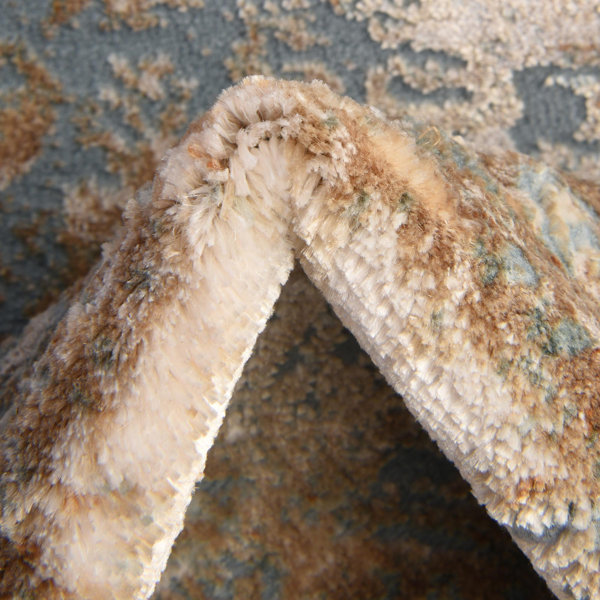 Langley Street Alamo Performance Teal/Beige Rug & Reviews | Wayfair