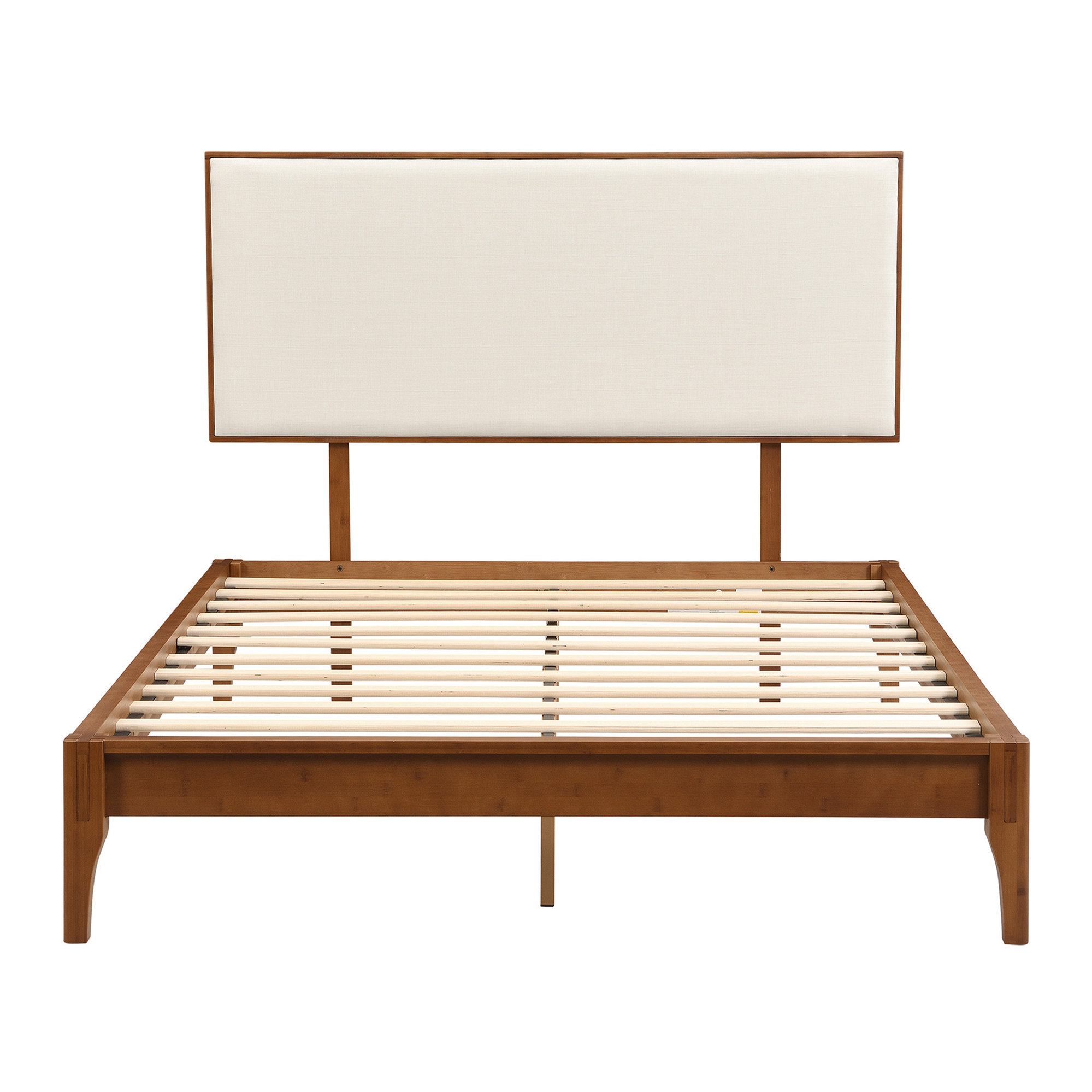 Red Barrel Studio® Solid Dry Bamboo Wood 12 Inch Platform Bed, With ...