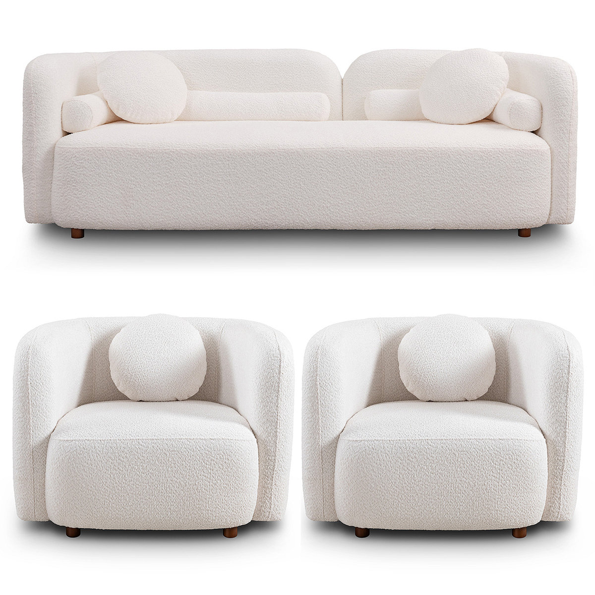 Wrought Studio™ C32508, 3+1+1, Luxury Modern Sofa Couch For Living Room ...