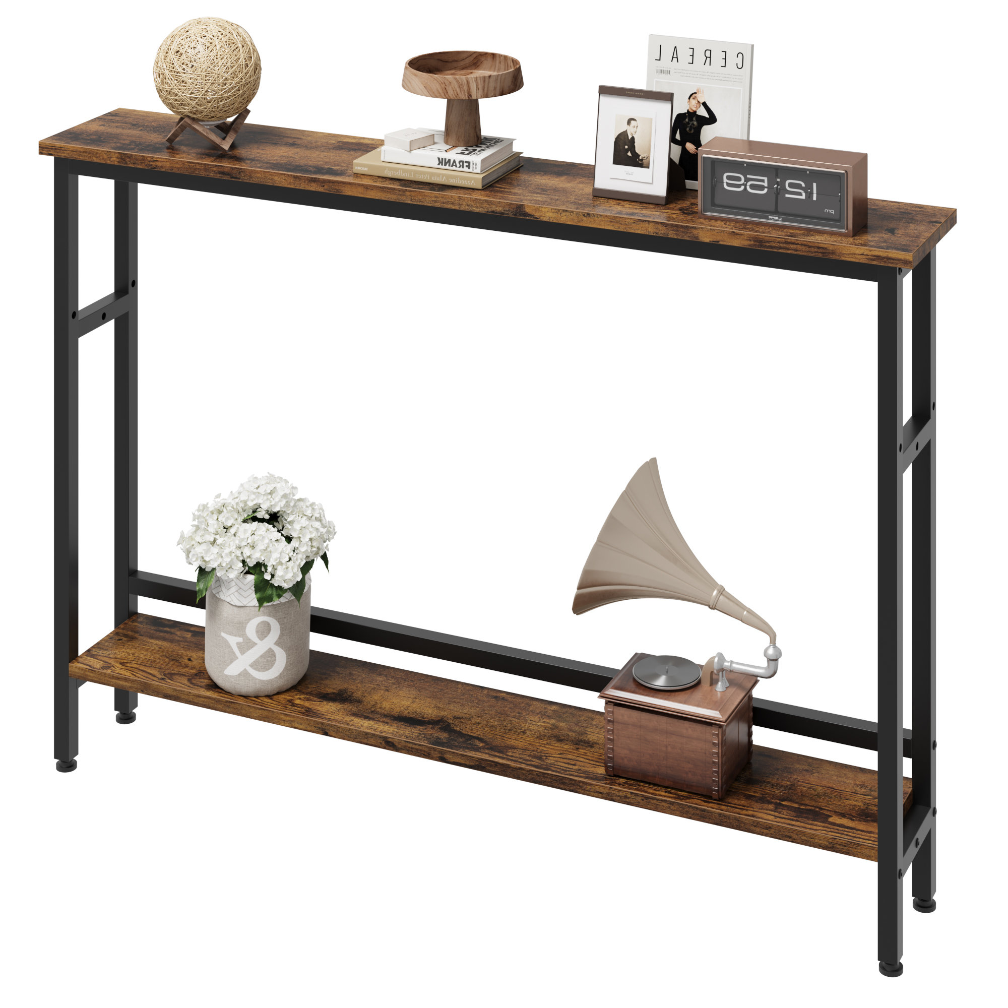 Borough Wharf Console Table for Hallway, Narrow Sofa Table With ...