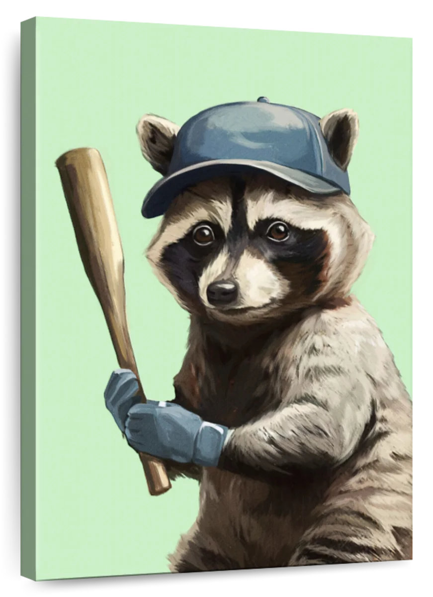 Trinx Ketti Sporty Racoon - Baseball | Wayfair