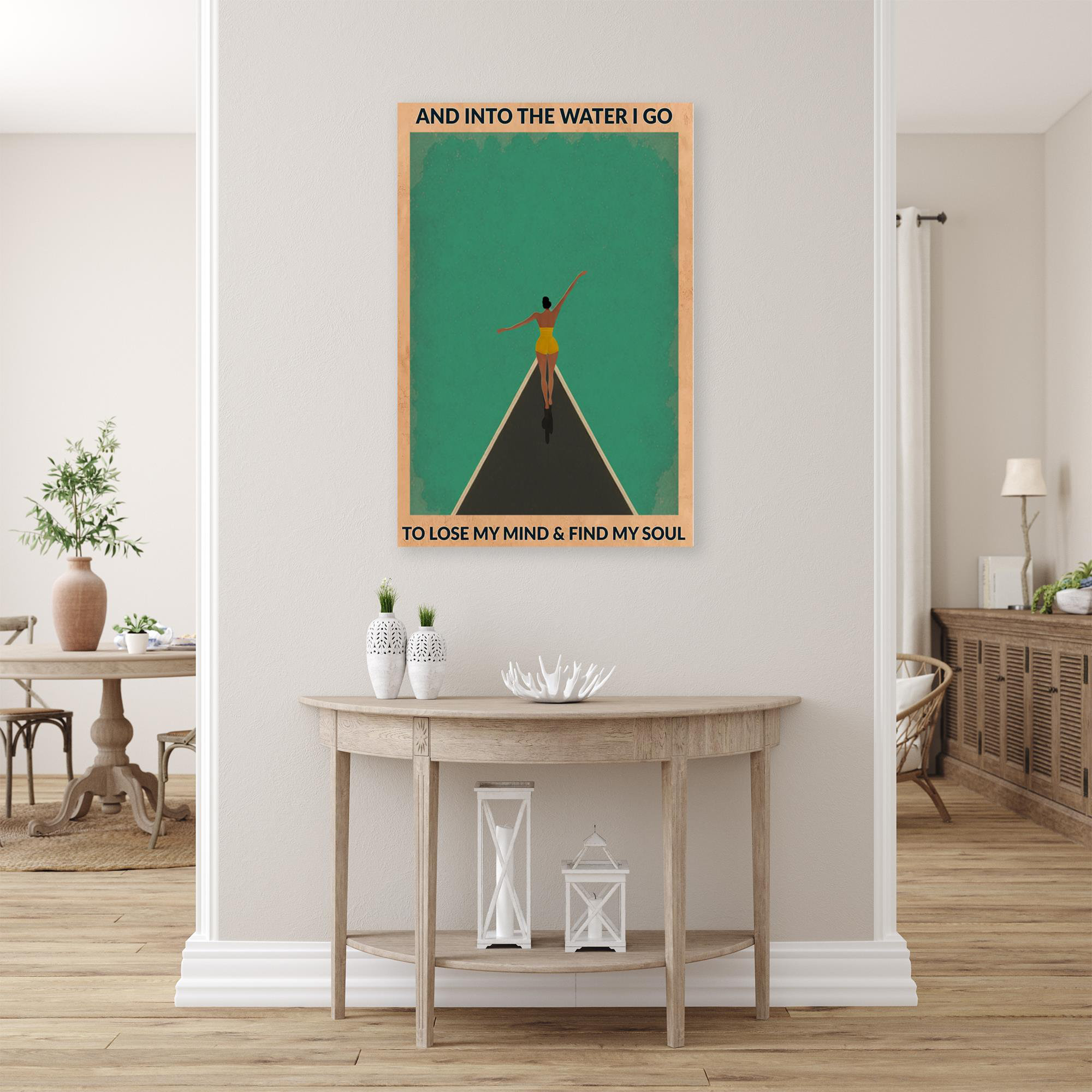 Wildon Home® Swimming And Into The Water I Go On Canvas Graphic Art ...