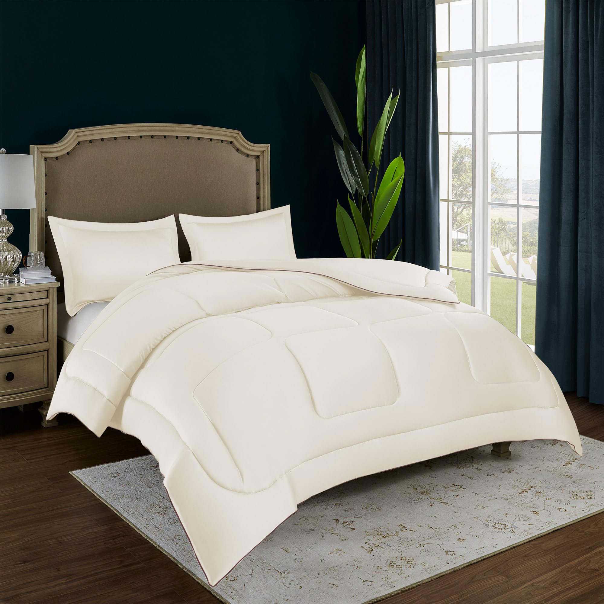 Bedclothes Luxurious All Season Silky Down Comforter Bedding Sets With ...