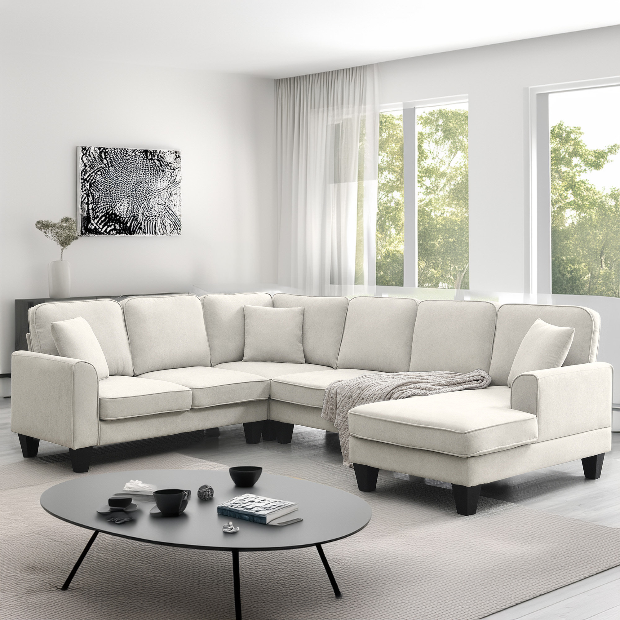 Hokku Designs Modern U Shape Sectional Sofa - Wayfair Canada