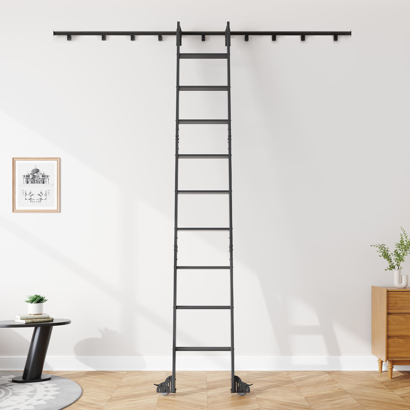 WFX Utility™ Rolling Library Ladder With Track Hardware Kit & Reviews ...